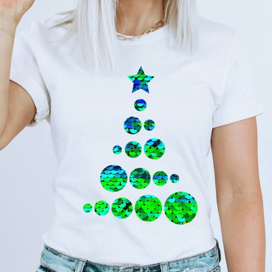 Glitter Christmas SVG PNG Oh Christmas Tree Svg Faux Sequin - Etsy