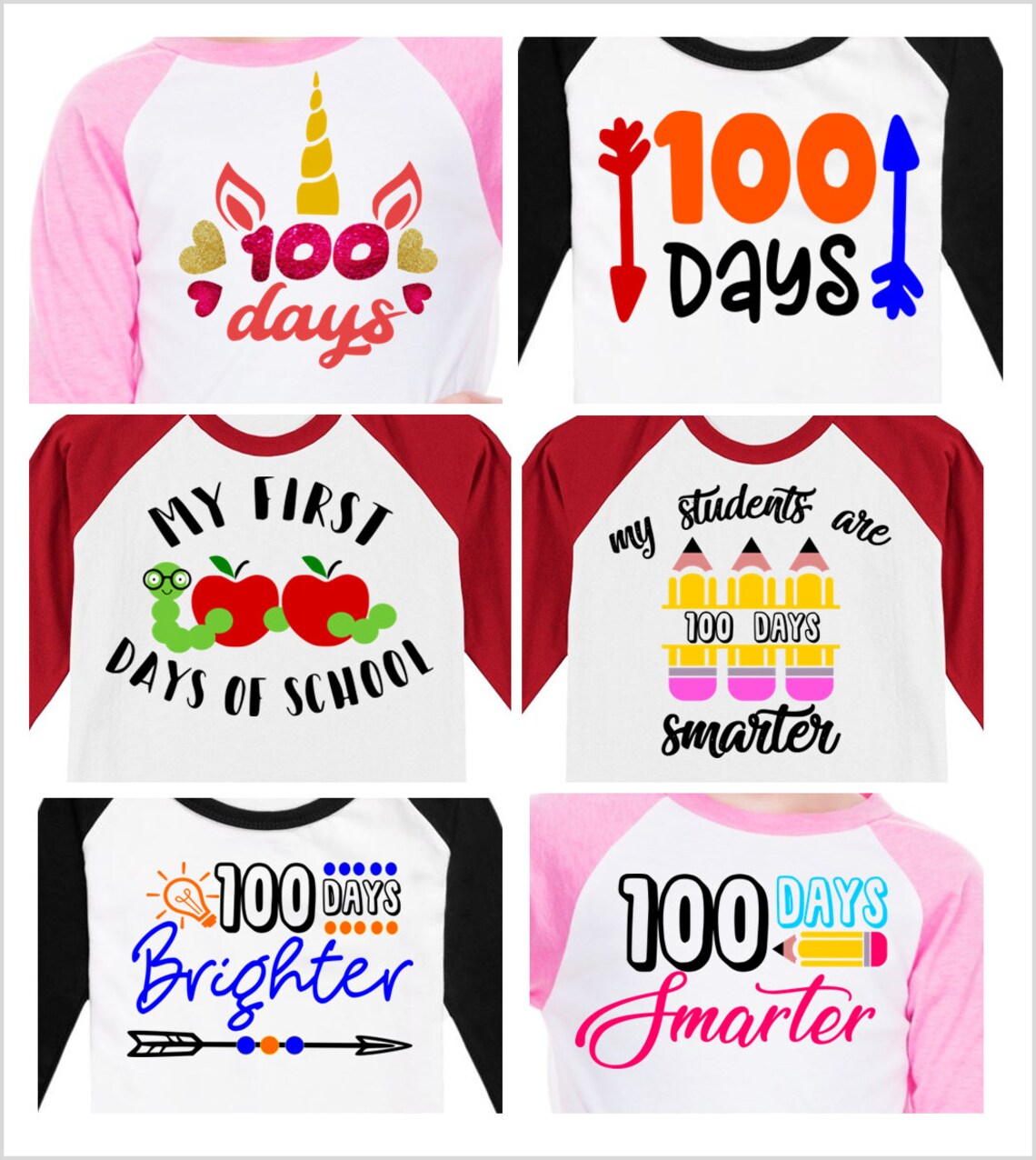 100 Days of School Svg Bundle for Cricut Silhouette 100 Days - Etsy