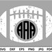 Distressed Football Monogram Svg Football Svg Grunge Football Dxf Png ...