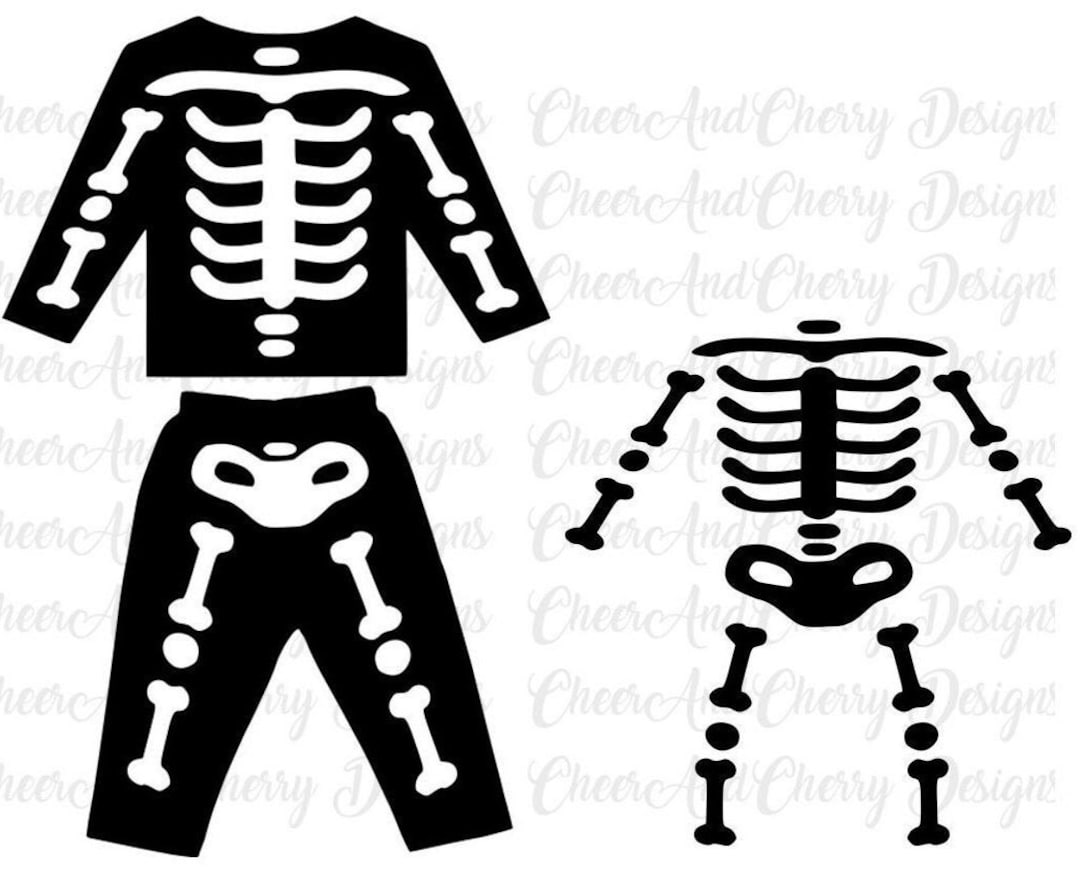Skeleton Costume Svg, Halloween Skeleton Bones Svg, Boy Skeleton Svg ...