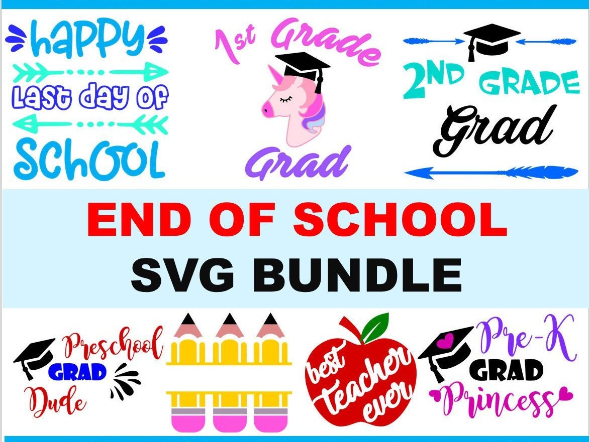 School SVG Bundle 50 Designs Png Svg Dxf Cut Files for - Etsy