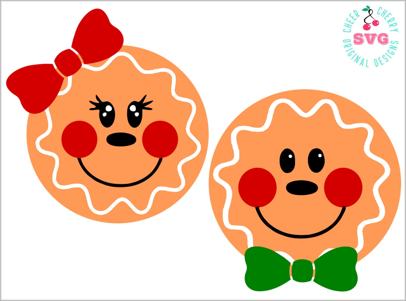 Gingerbread Face SVG PNG Girl Gingerbread Svg Boy Gingerbread - Etsy