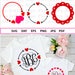 Valentines Svg Bundle Valentine Monogram SVG for Cricut Silhouette ...