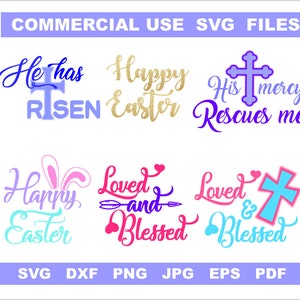 Easter SVG Bundle 50 Designs Svg Dxf Png Cut Files for Silhouette Cameo ...