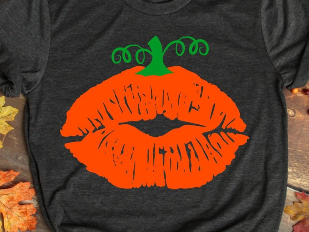 Distressed Pumpkin Lips Svg, Halloween Svg, Thanksgiving Svg Cut File ...