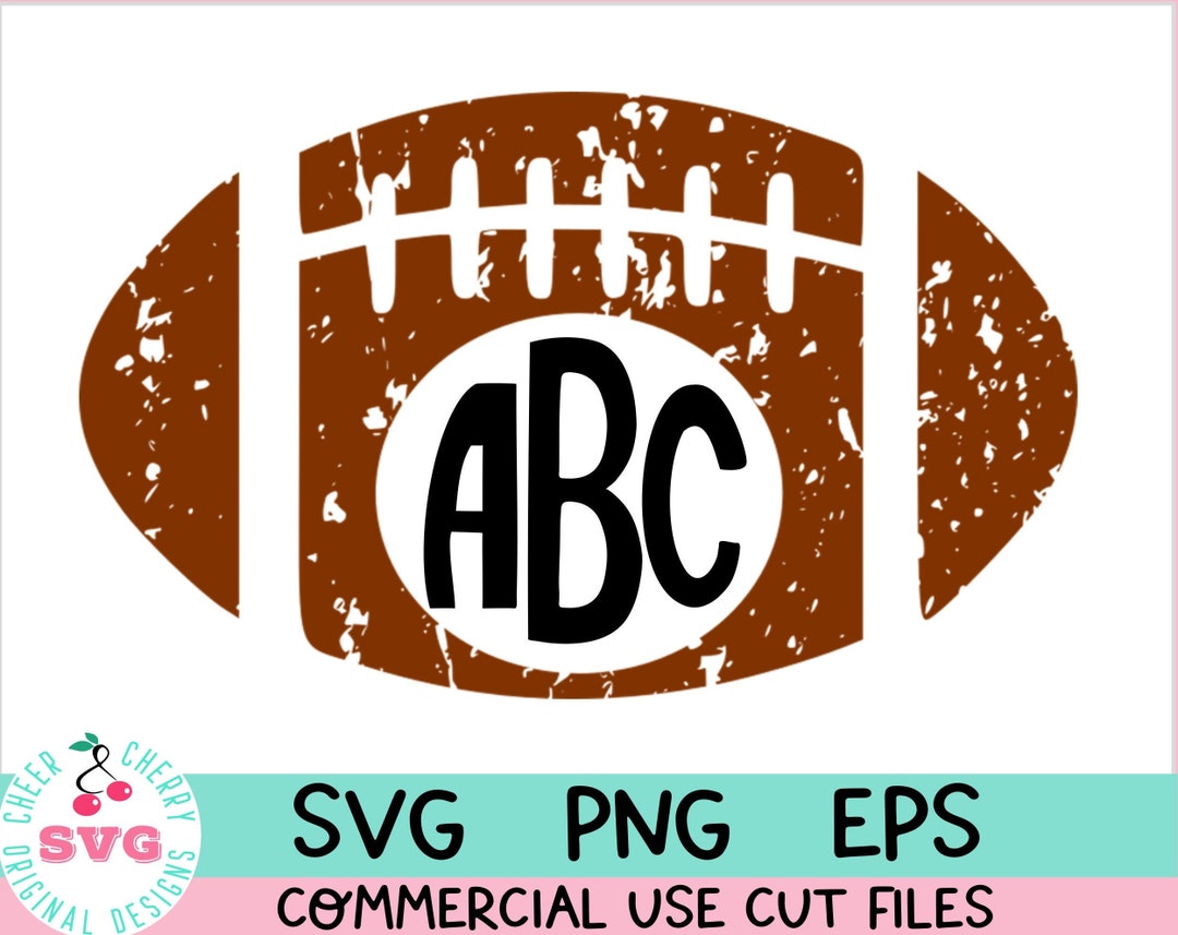 Distressed Football Monogram Svg Football Svg Grunge Football - Etsy