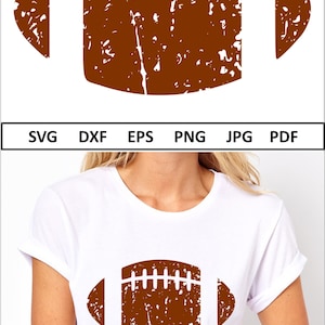 Distressed Football Svg Files for Cricut Silhouette Sport Svg for Boys ...
