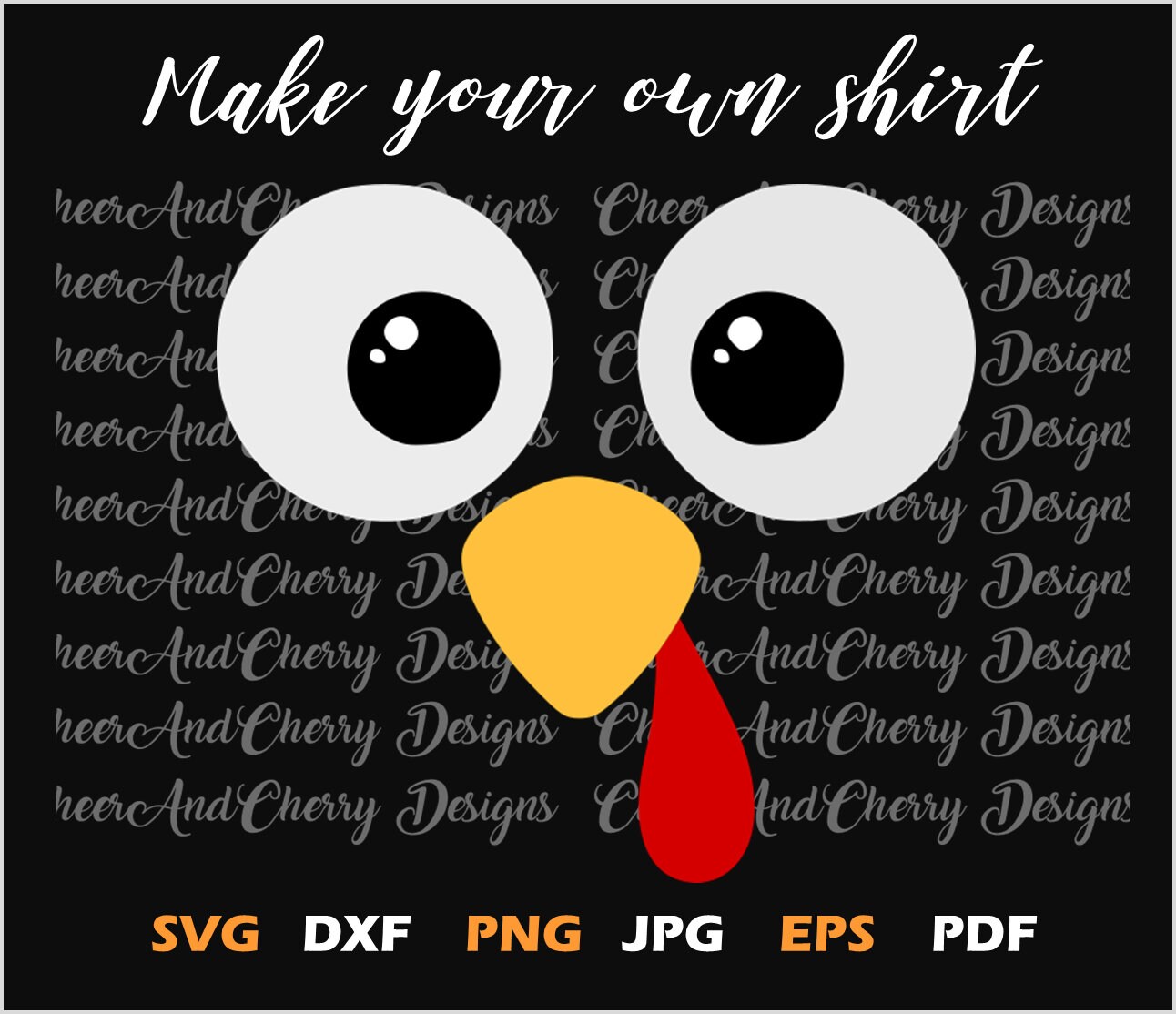 Turkey Face Svg Turkey Head Svg Funny Thanksgiving Svg for | Etsy