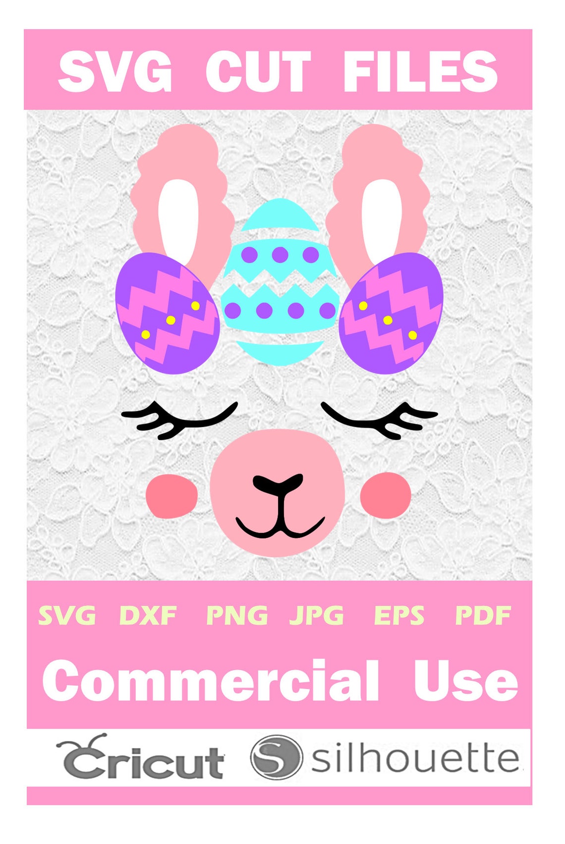 Cute Lama Face Svg Easter Llama SVG Girls Easter Svg File - Etsy Canada