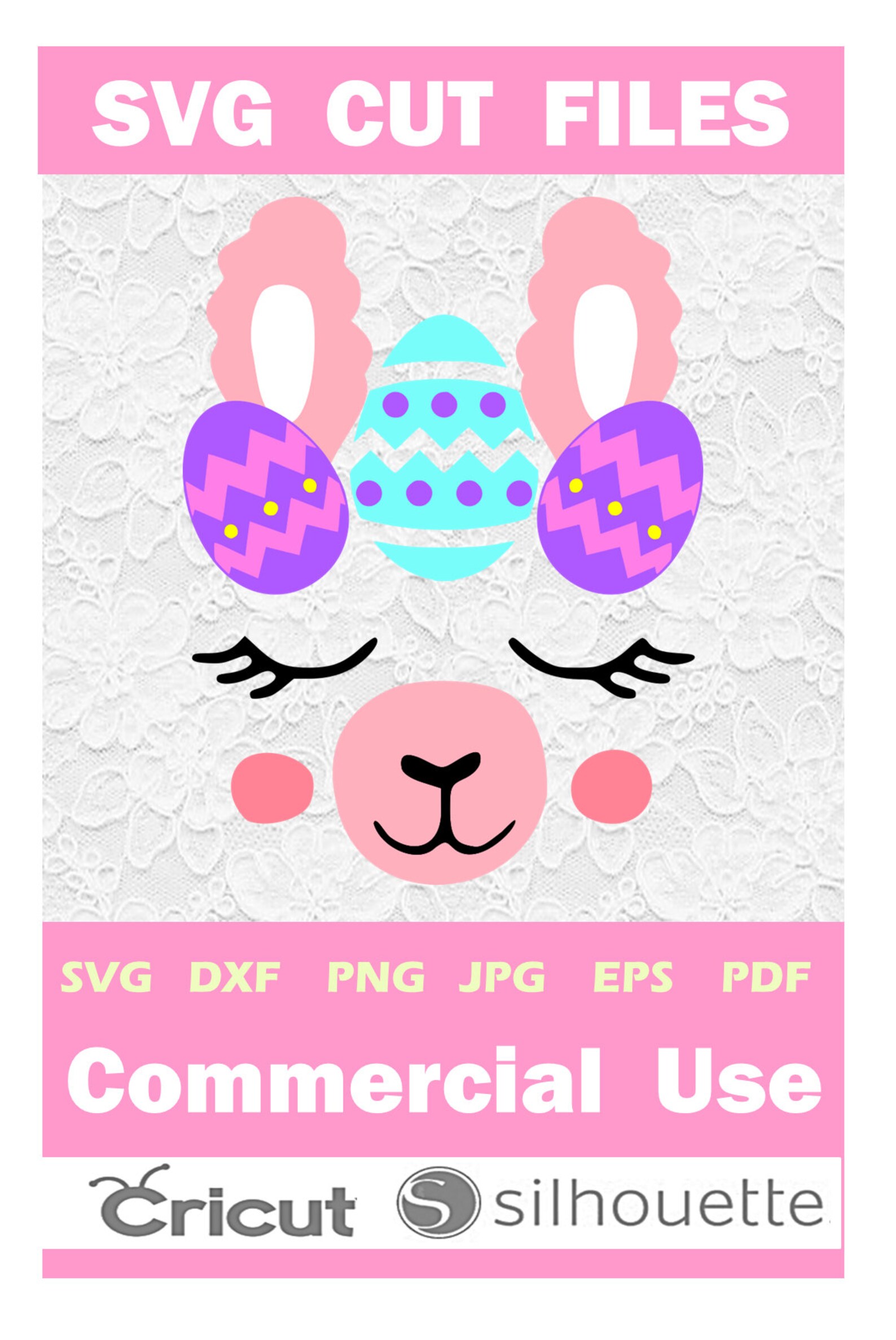 Cute Lama Face Svg Easter Llama SVG Girls Easter Svg File - Etsy Canada