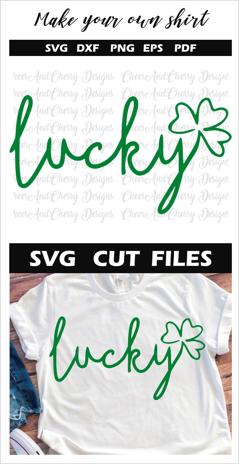 Lucky Svg For St Patrick Day Svg Files Cricut Silhouette Iron Etsy