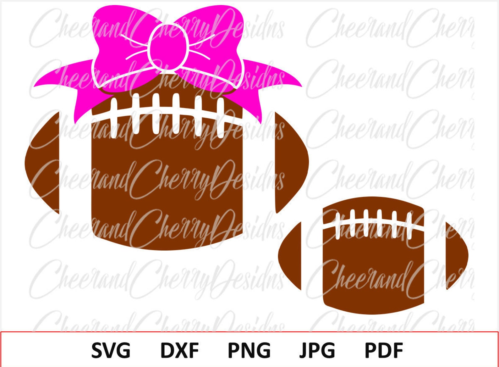 Football With Bow Svg, Football SVG for Cricut Silhouette, Football Bow ...