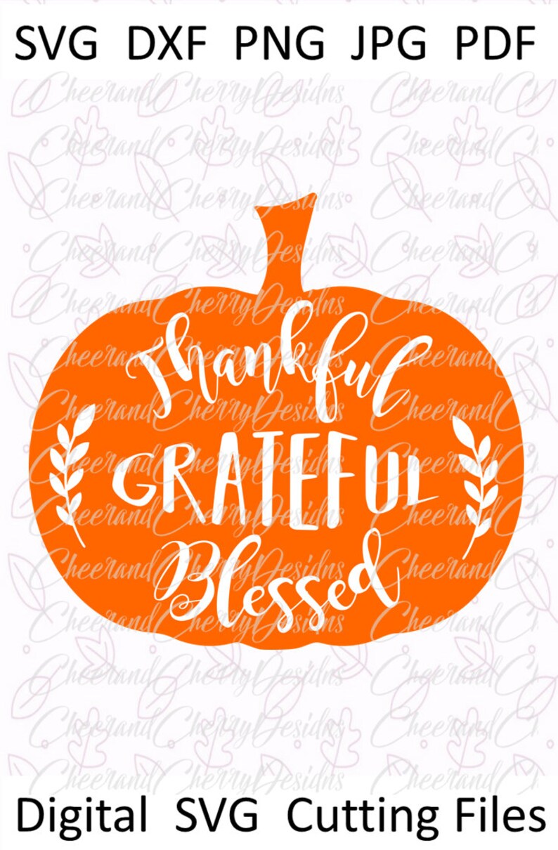 Fall SVG Thankful Grateful Blessed Svg Thanksgiving Svg | Etsy