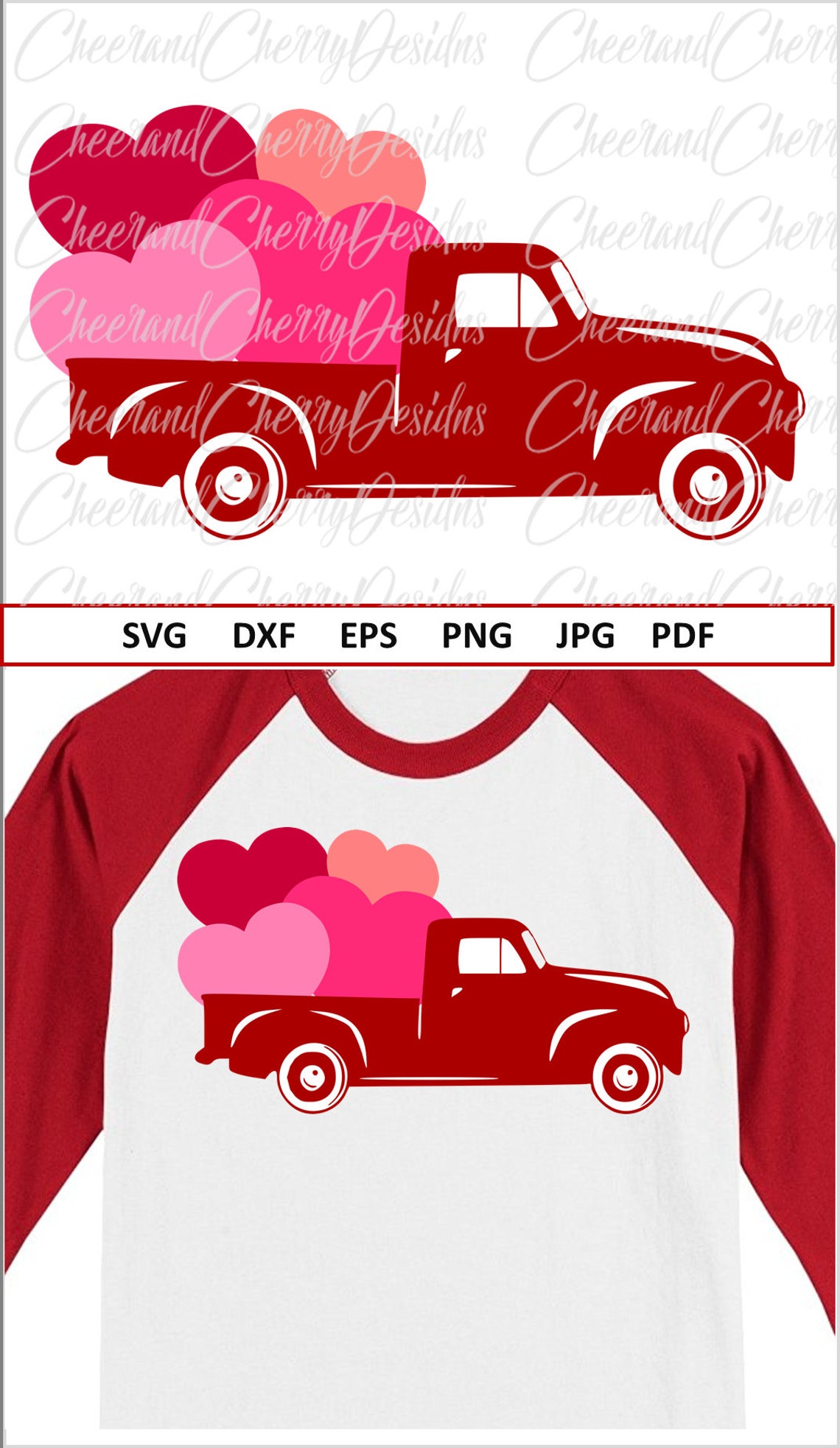Truck With Hearts Svg Valentines Truck Svg Valentines Day Svg - Etsy