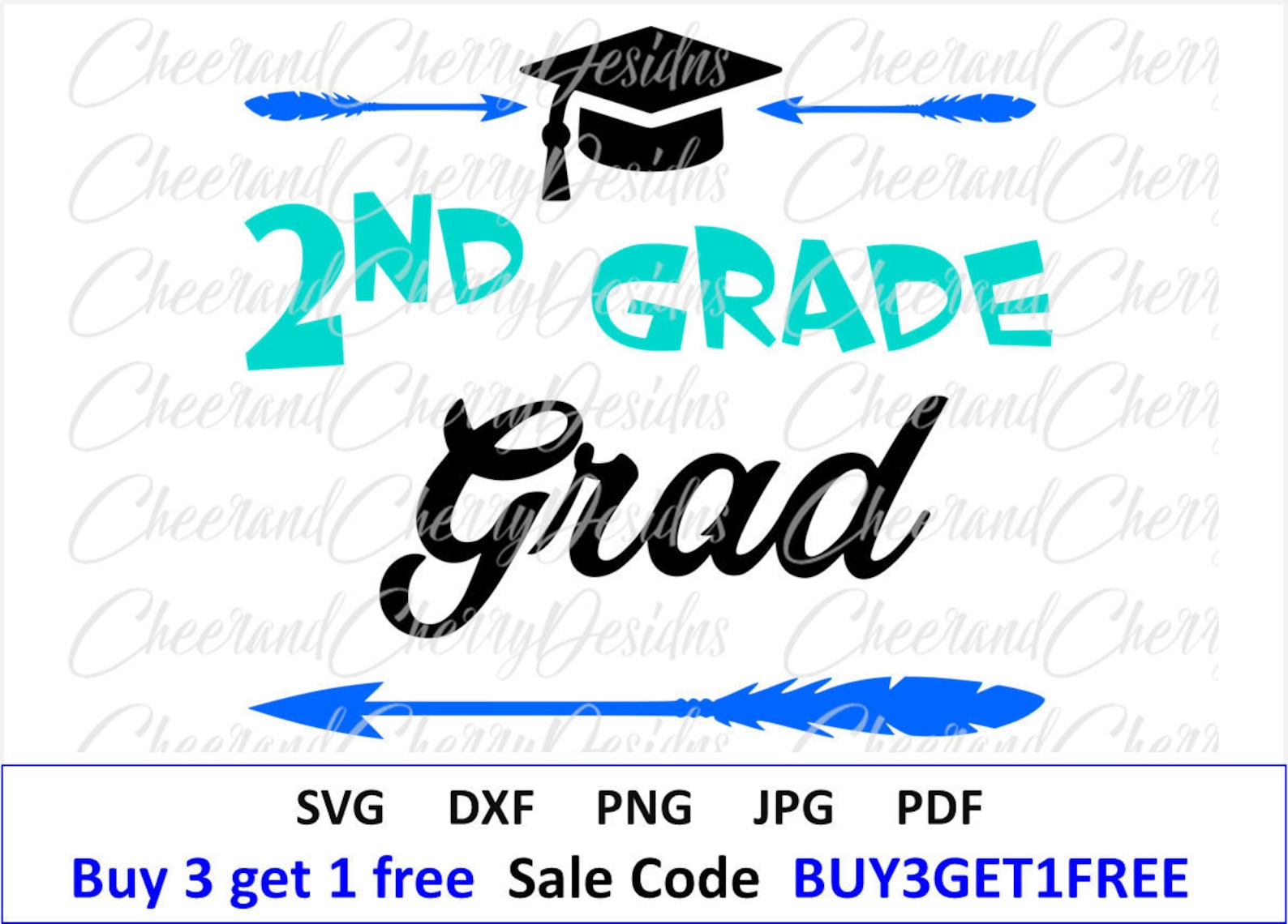 2nd Grade Grad Svg Second Grade SVG 2nd Grade Graduation Svg - Etsy