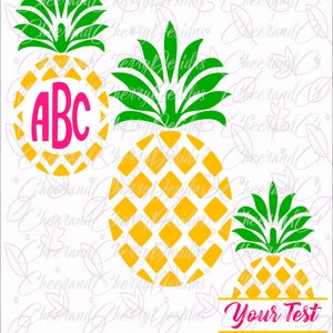 Pineapple SVG, Pineapple Monogram Svg, Pineapple Monogram Frame Svg ...