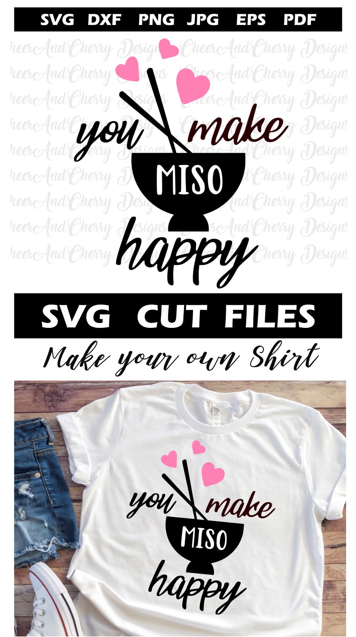 You Make Miso Happy Svg for Cricut Silhouette Iron On - Etsy