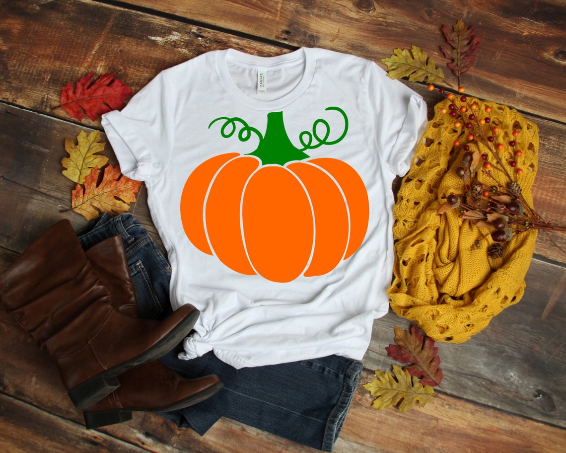 Pumpkin SVG File for Cricut Silhouette Iron On Pumpkin Cut | Etsy