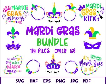 Mardi Gras Bundle Svg, Mardi Gras Svg, Monogram Svg for Cricut ...