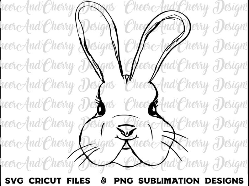 Custom Bunny Face SVG PNG Bundle - 6 Easter Svg Files Easter Bunny Svg ...