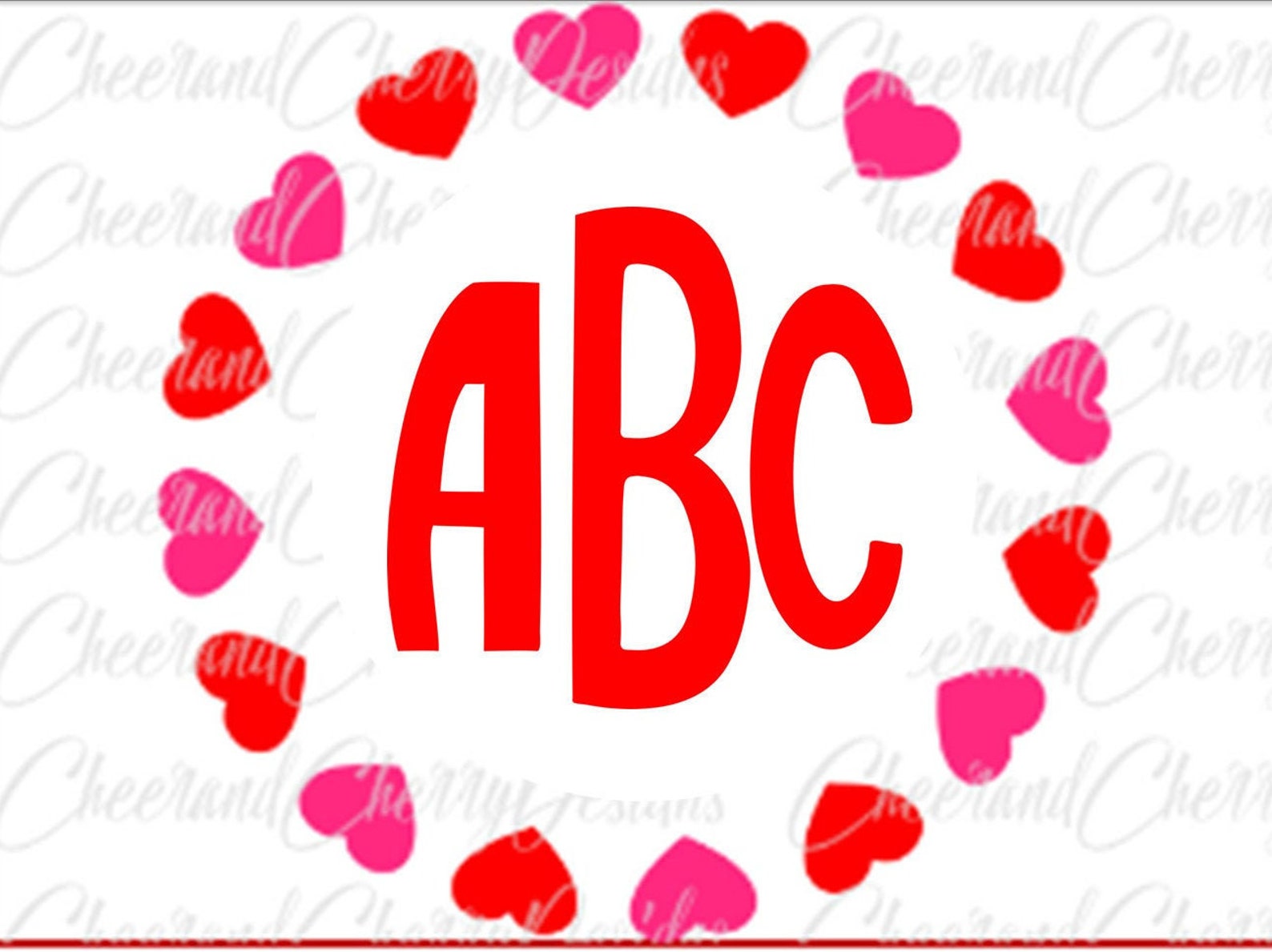 Heart Monogram Svg Valentines Day SVG for Silhouette Heart Svg - Etsy