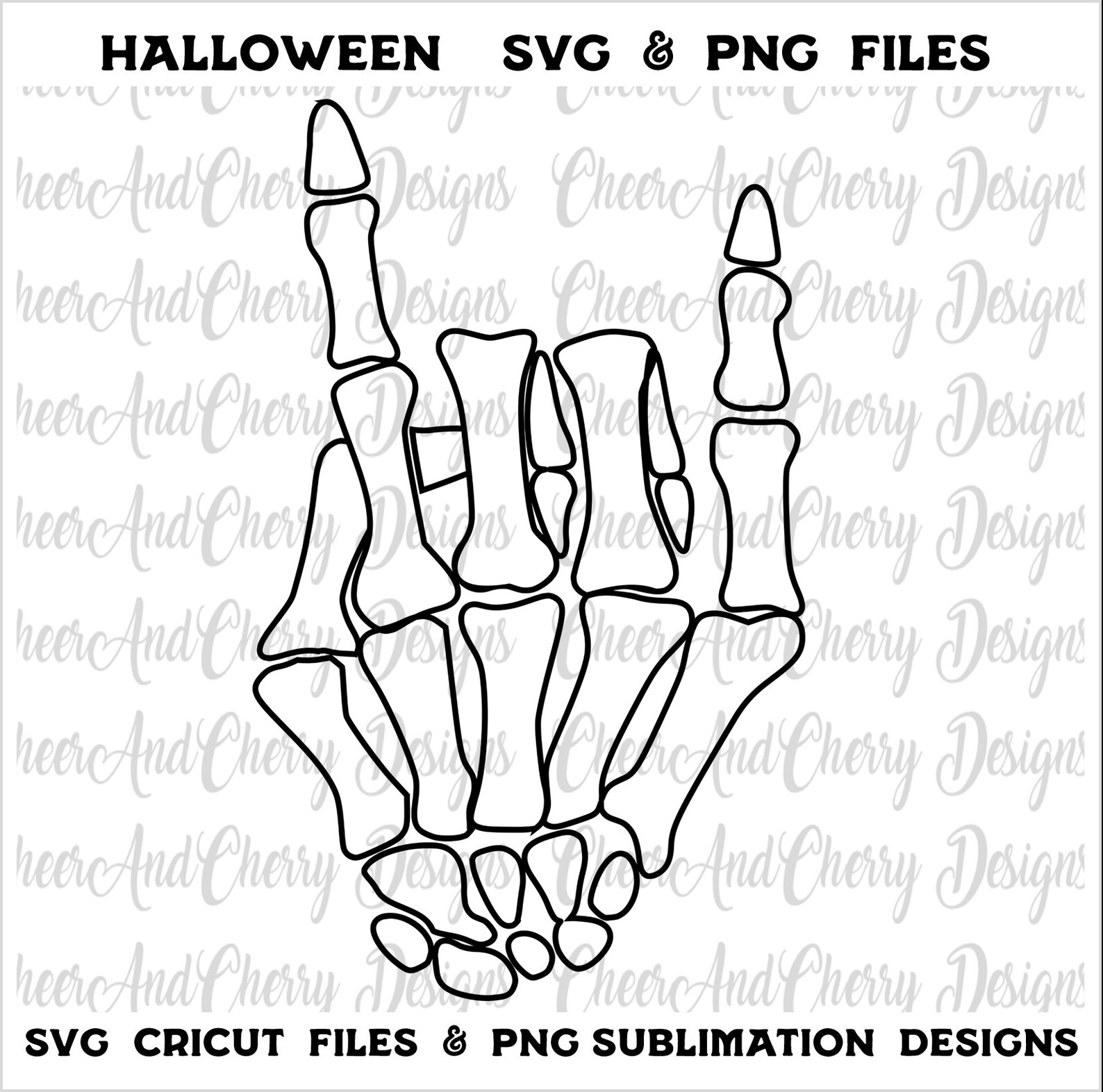 Skeleton Hands SVG PNG Bundle, Halloween Svg Stay Spooky Svg Pinky ...