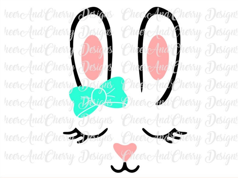Bunny Face Svg Easter Bunny Svg for Cricut Silhouette Iron | Etsy