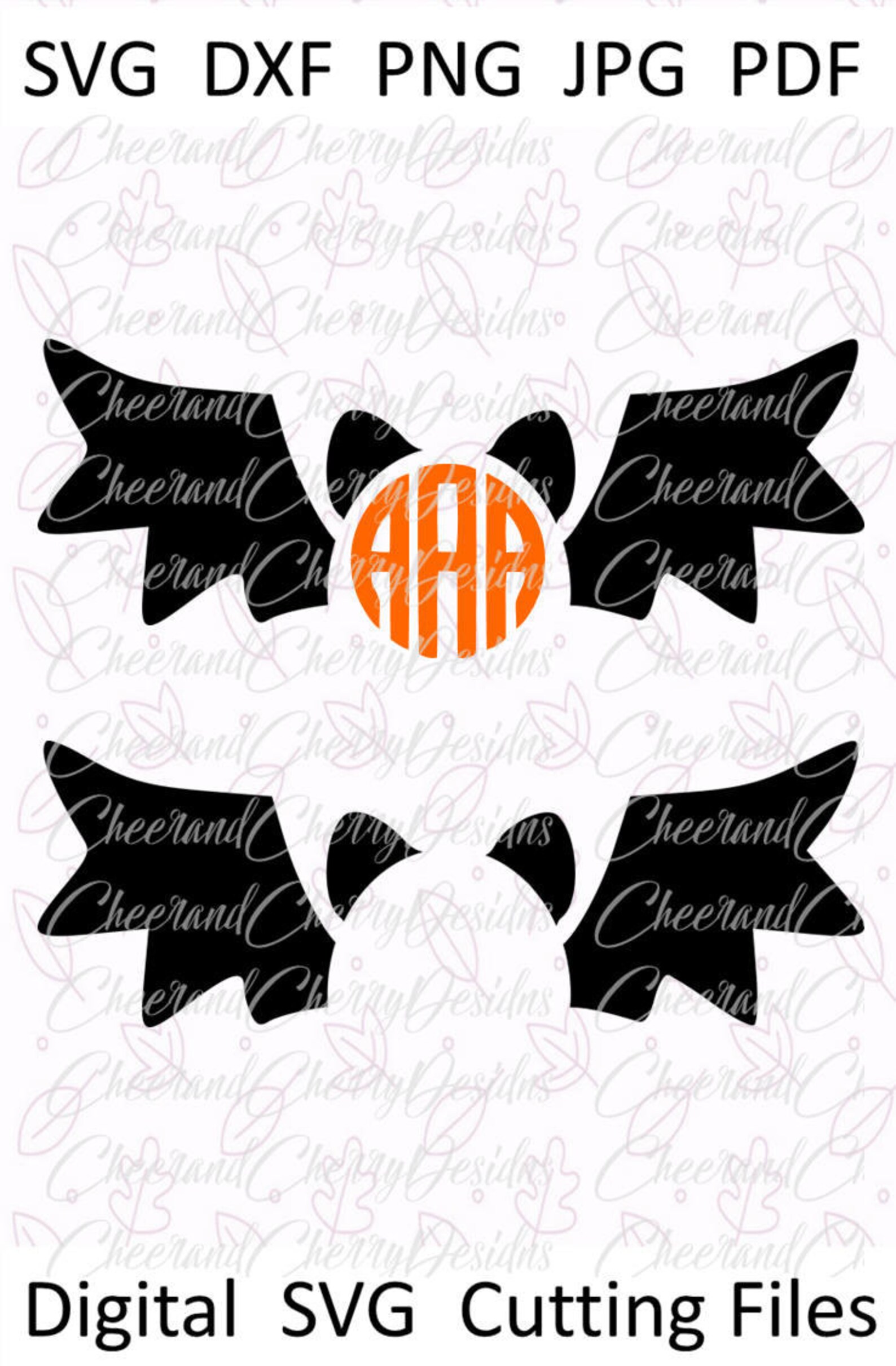 Halloween Bat Svg Bat Monogram Svg Halloween Svg File for - Etsy