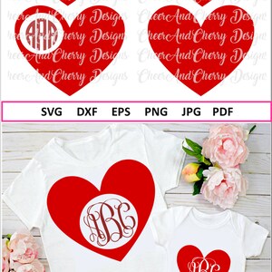 Valentines Svg Bundle Valentine Monogram SVG for Cricut Silhouette ...