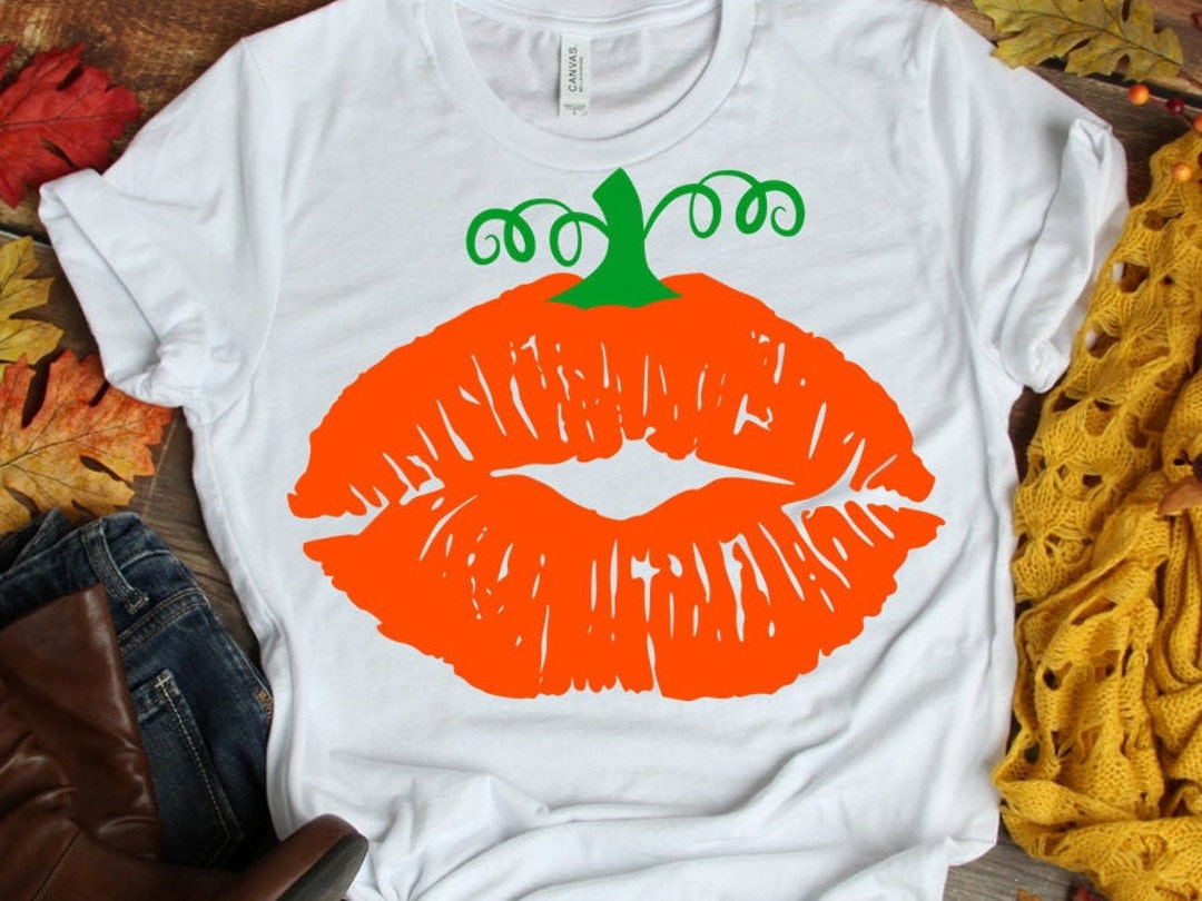 Distressed Pumpkin Lips Svg Halloween Svg for Cricut - Etsy