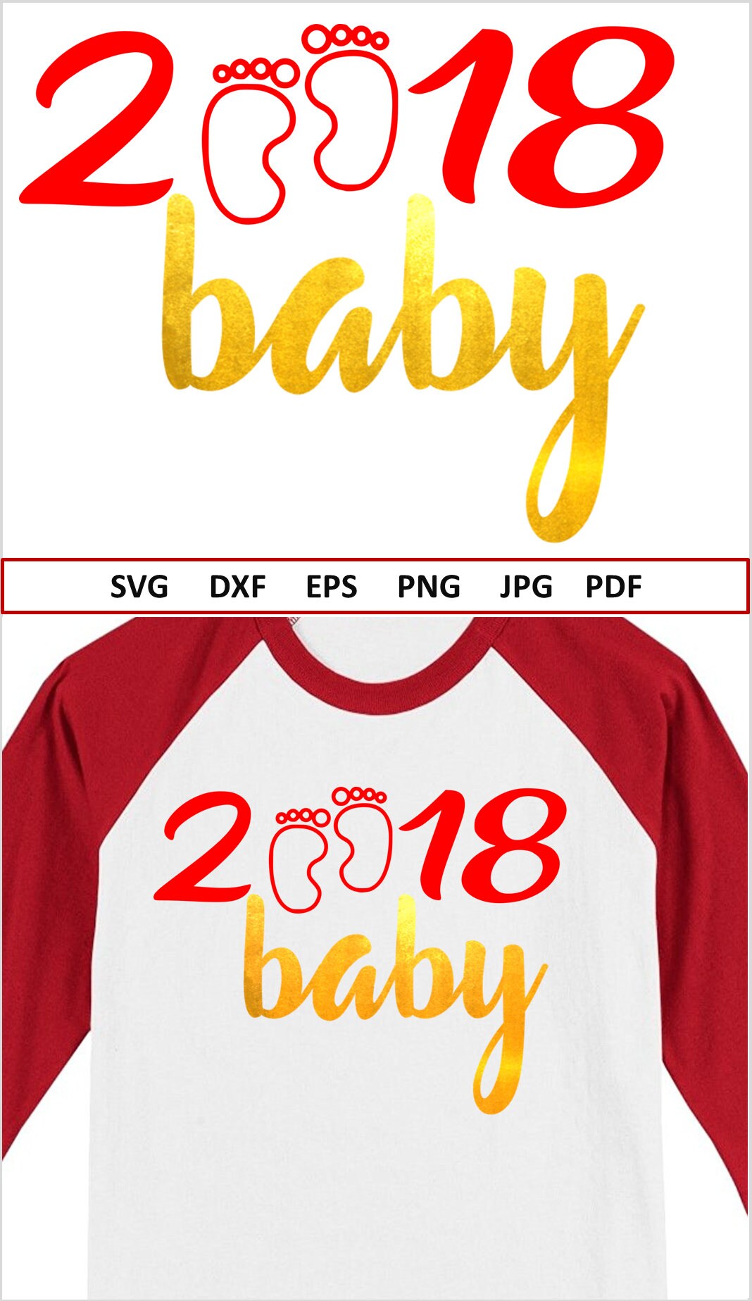 New Years Svg 2018 Baby SVG File for Silhouette Newborn SVG | Etsy
