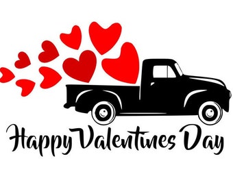 Valentine SVG Valentine Heart Truck SVG Valentine Truck Svg - Etsy