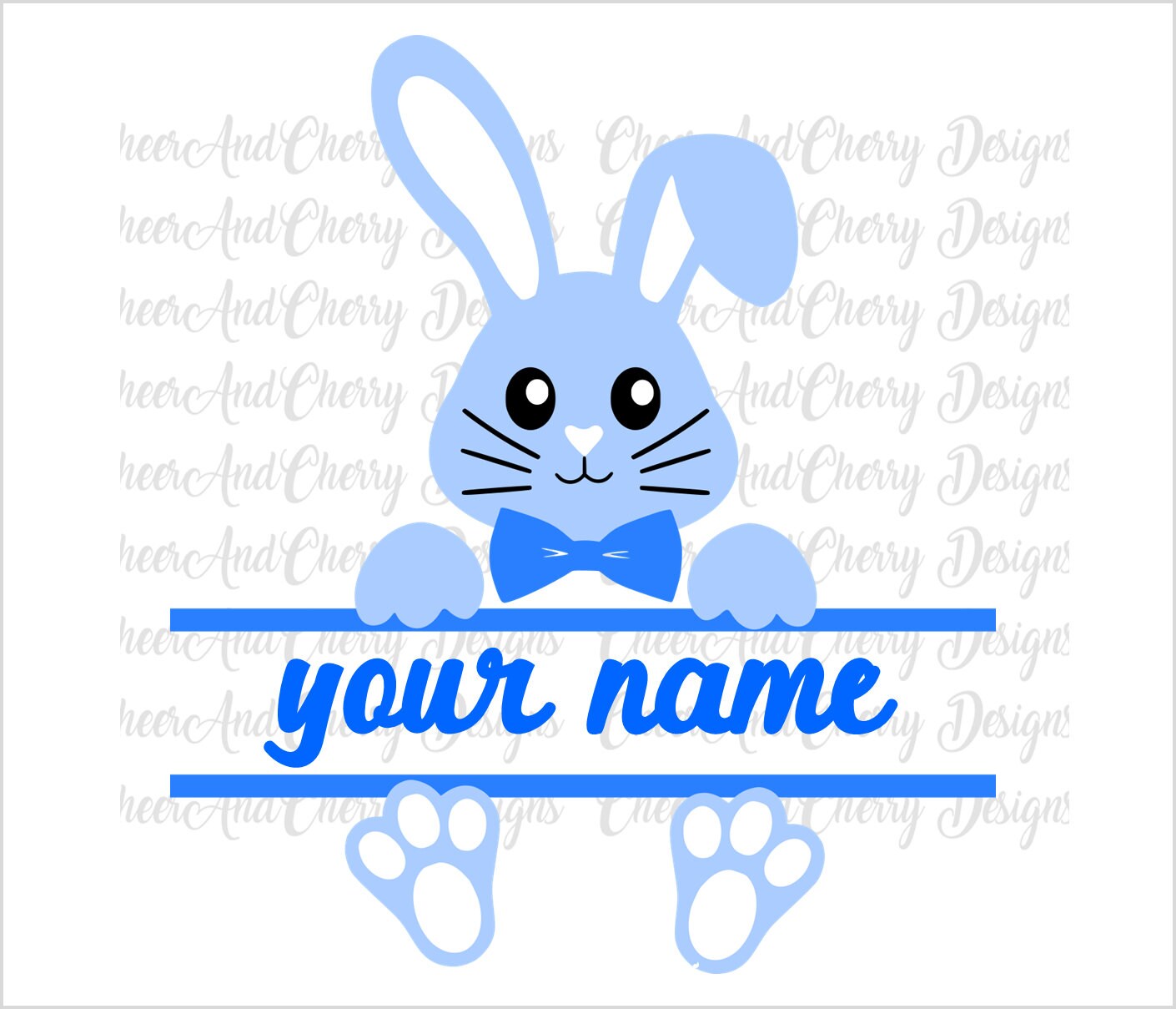 Easter Bunny Svg Monogram. Personalized Name Svg Boy Easter - Etsy