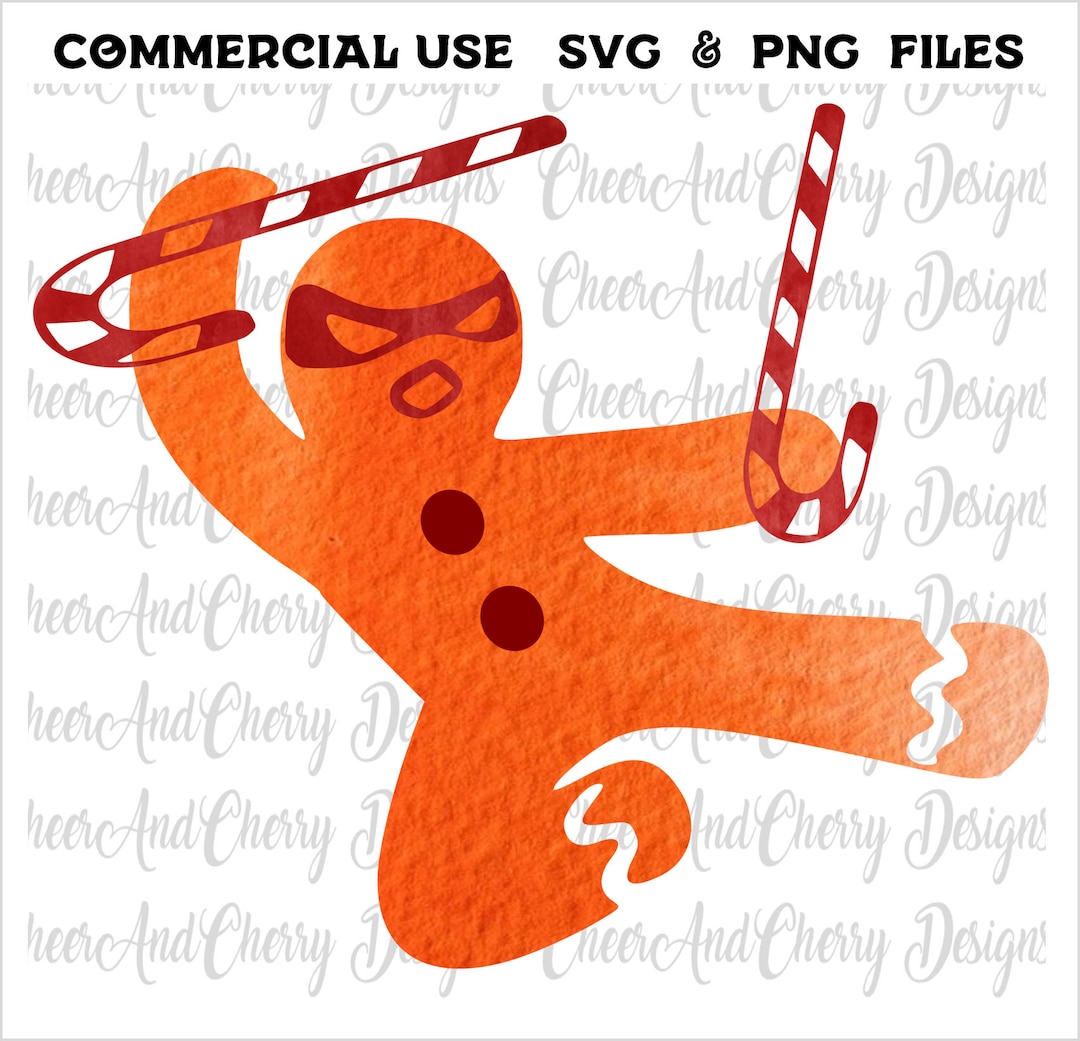 Ninja Gingerbread SVG PNG, Ninjabread Svg, Funny Christmas Svg for Boys ...