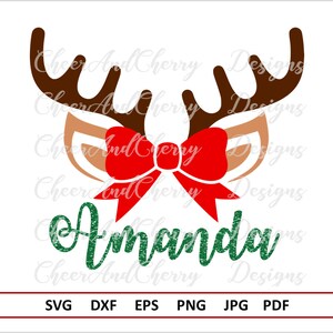 Personalized Christmas SVG, Reindeer Monogram Svg, Christmas Svg for ...