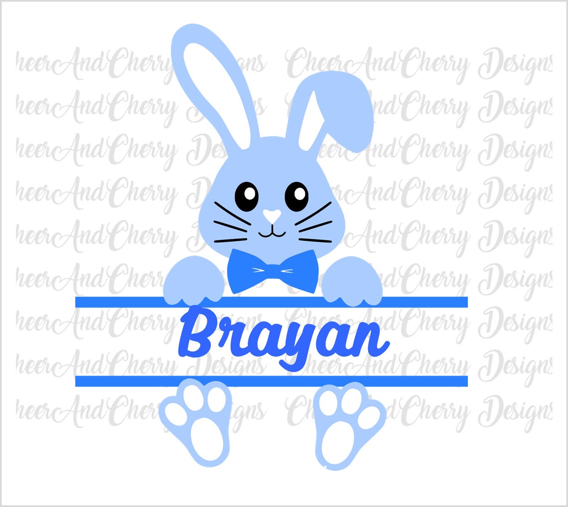 Bunny monogram svg for Easter bunny svg Easter bunny svg | Etsy