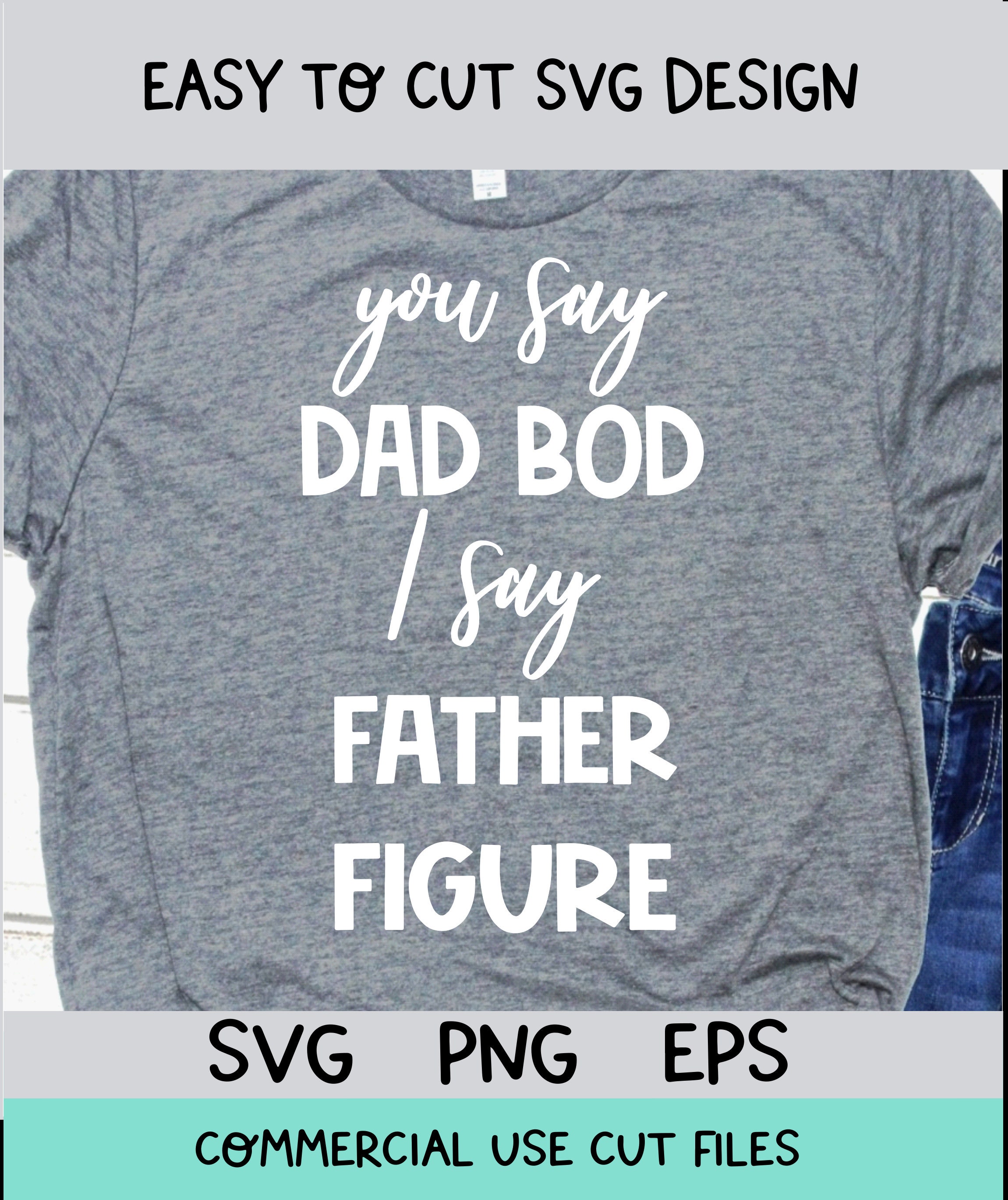 Dad Bod Svg Father Figure SVG for Cricut Silhouette Silhouette - Etsy ...