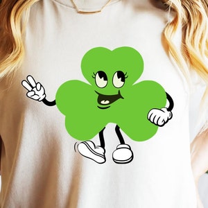 Cute Shamrock SVG PNG Bundle - Retro St Patricks Day Svg Files, Groovy ...