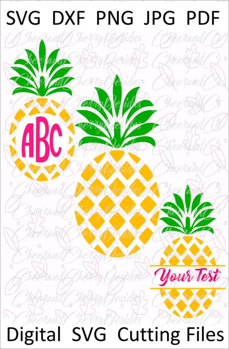 Pineapple SVG Pineapple Monogram Svg Pineapple Monogram Frame - Etsy