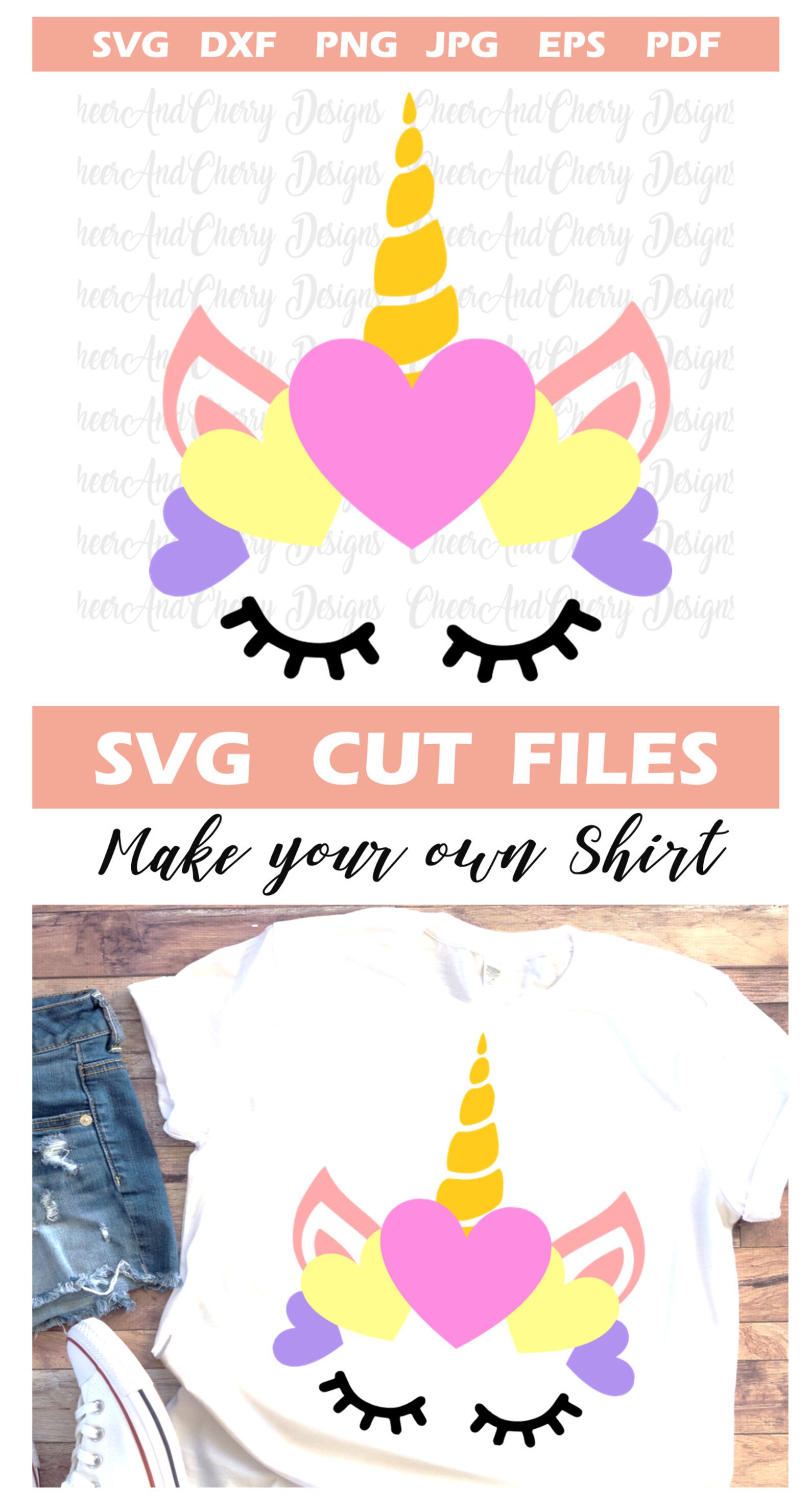 Unicorn Face With Hearts Svg Cute Unicorn Face Svg Unicorn - Etsy