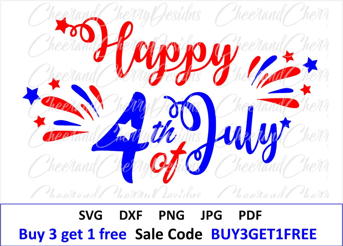 Happy 4th of July SVG Patriotic Svg America DXF Independence | Etsy