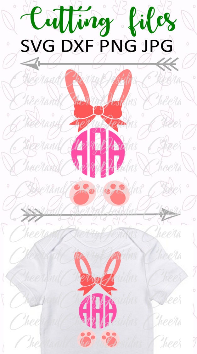Bunny Monogram SVG for Boy and Girl Easter SVG Files | Etsy