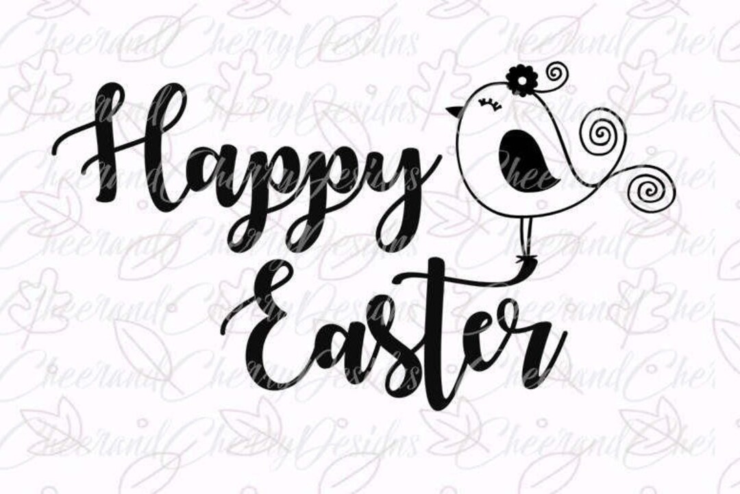 Happy Easter Bird SVG, Spring Cut Files (digital Download) - Etsy