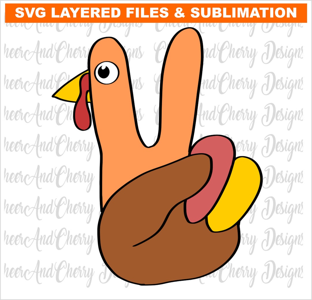 Peace Sign Turkey Png Svg Bundle, Thanksgiving Family Svg Turkey Svg ...