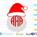 Santa Face Monogram SVG Santa Svg File for Cricut Silhouette Iron on ...