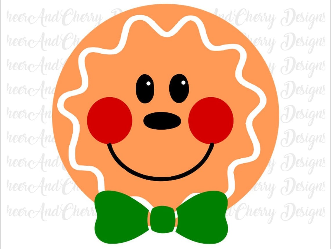 Gingerbread Face SVG PNG Bundle Gingerbread Man Layered Svg - Etsy