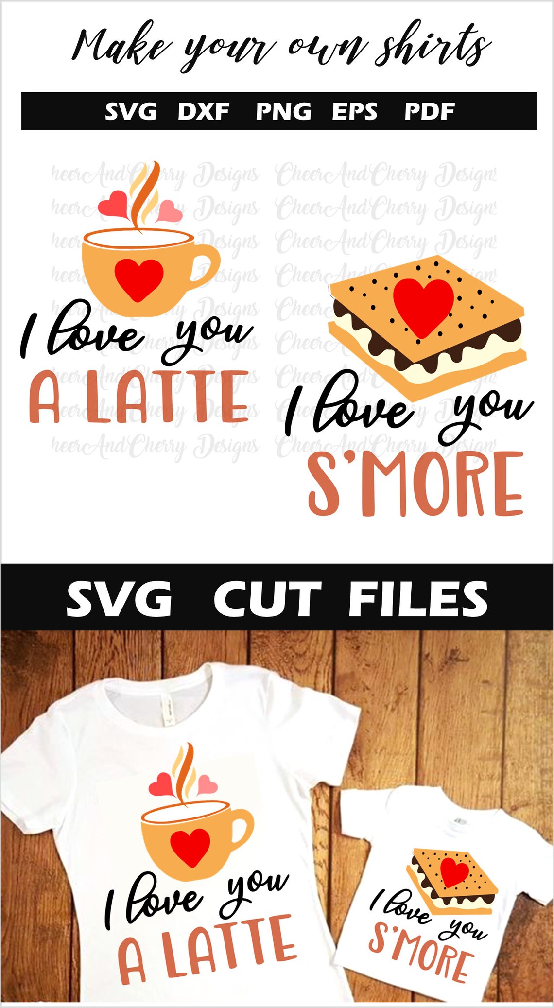 I Love You a Latte Svg I Love You Smore Svg Valentine Svg - Etsy