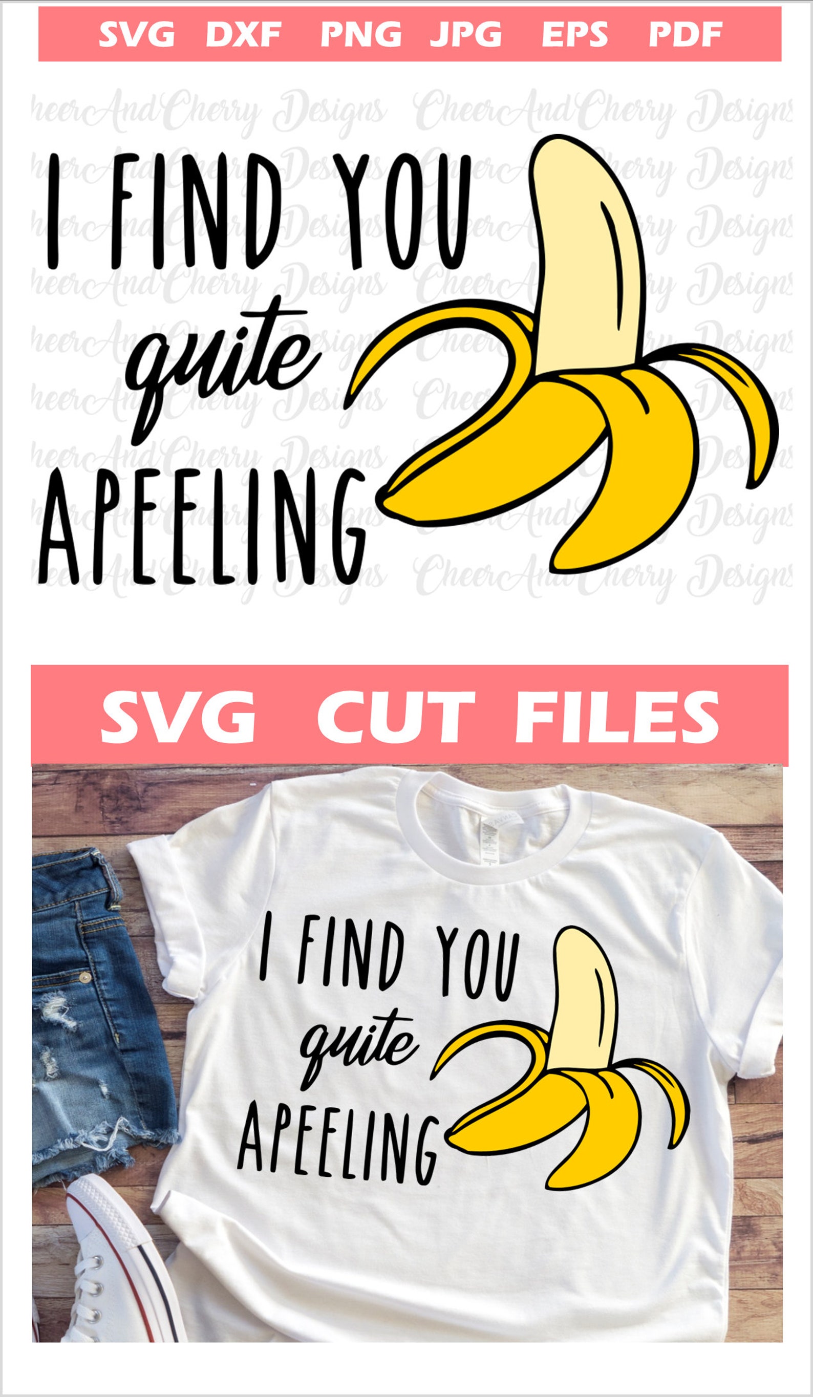 Funny Valentine Svg I Find You Quite Apeeling Svg for - Etsy