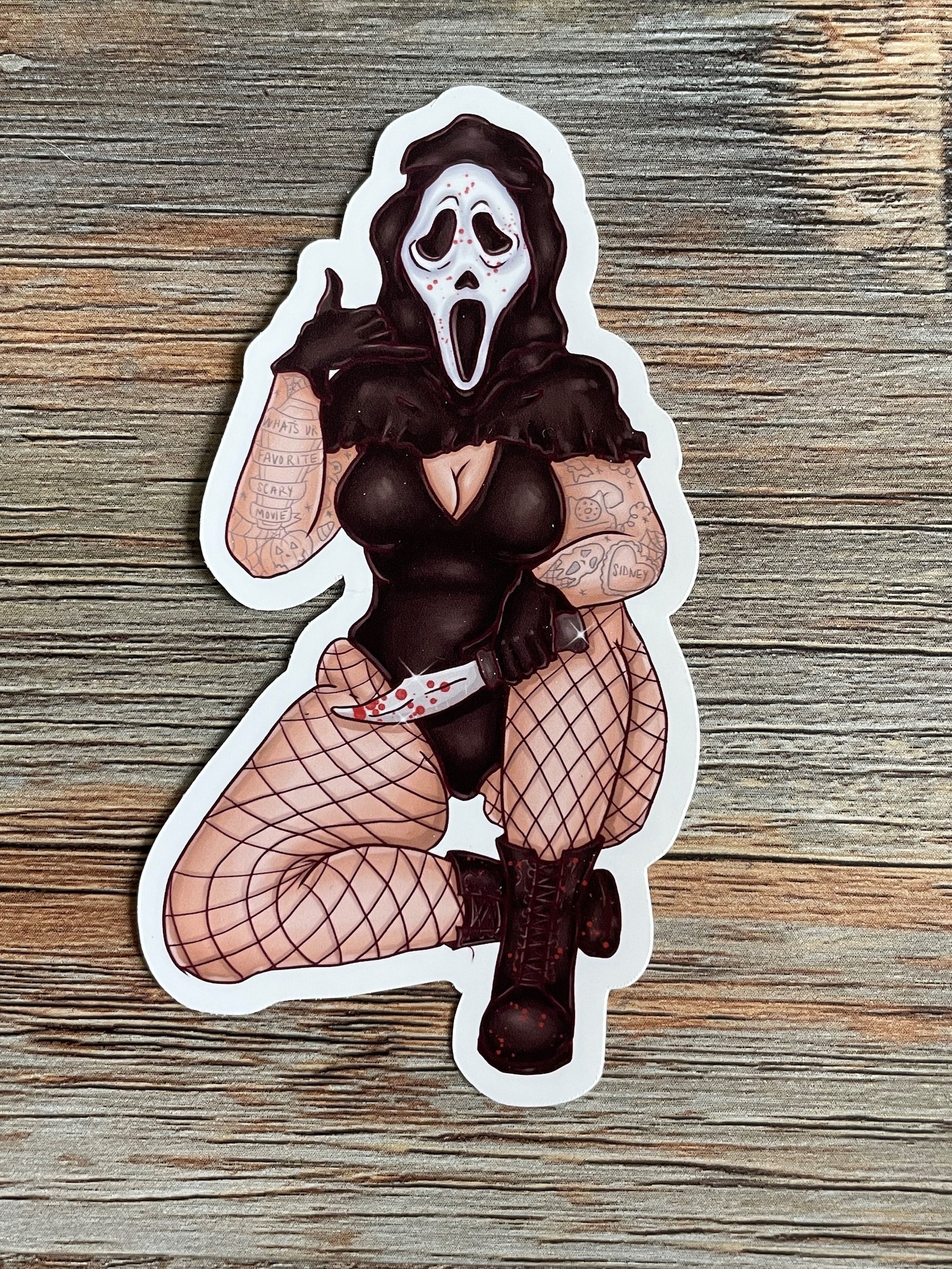 Ghostface Vinyl Sticker Ghost Face Fanart Birthday T Etsy