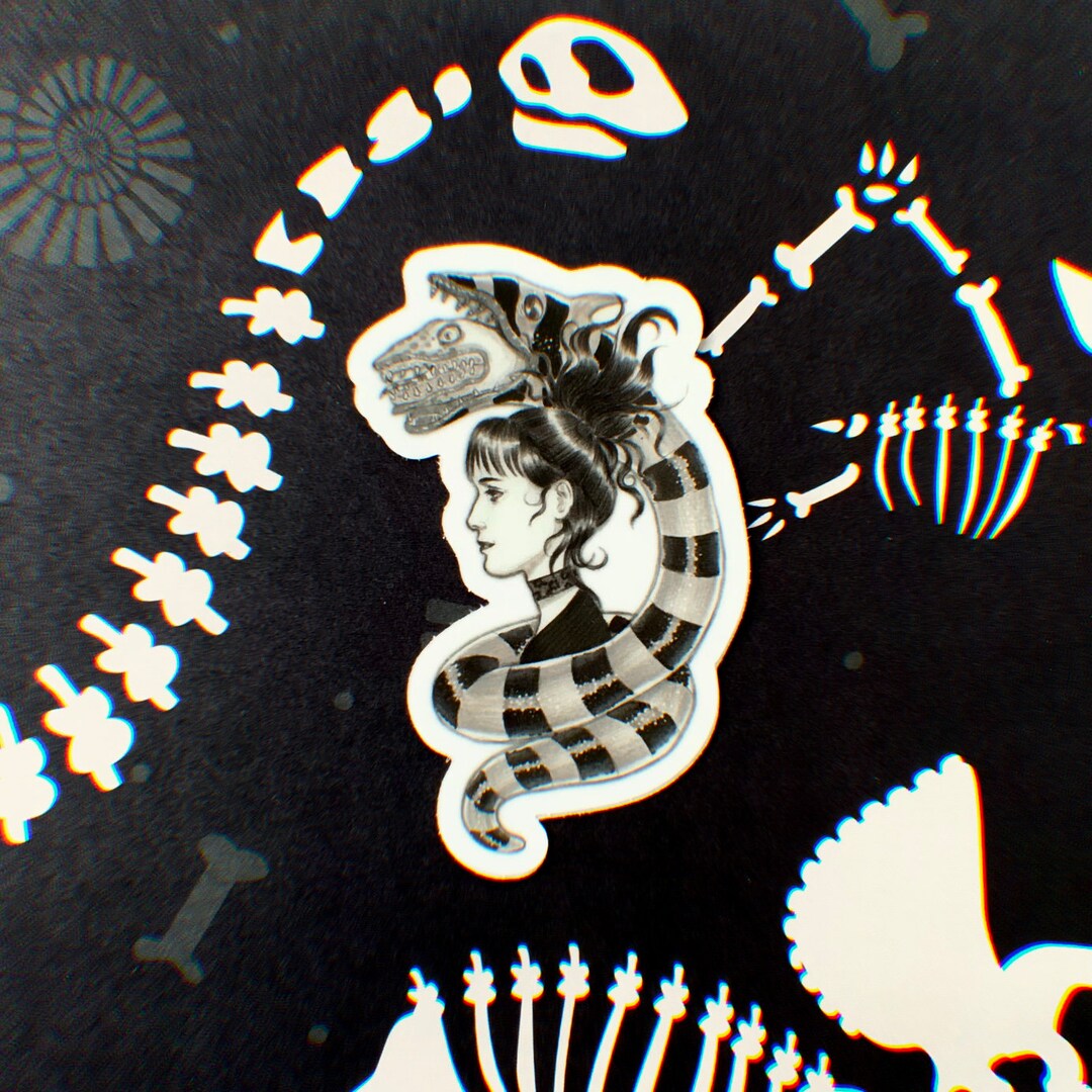 Lydia and the Sandworm // Sticker - Etsy